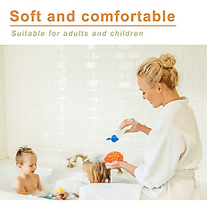 3 Pack Natural Bath Sponges, Loofah Shower Sponge Body Scrubber Exfoliating Cleaning Body Sponge for Men Women Kids