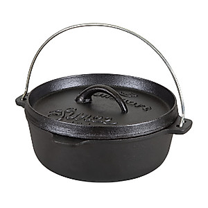 Stansport 2 QT Pre-Seasoned Cast Iron Dutch Oven Flat Bottom (16019-20)