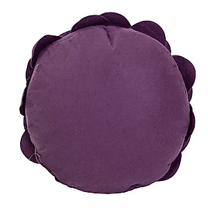 Fennco Styles Eva's Flower Garden Decorative Throw Pillow 16" Round - Violet Floral Accent Pillow for Home, Couch, Bed, Living Room, Holiday and Office Décor