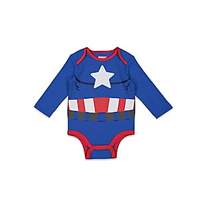 Marvel Baby Boys 5 Pack Bodysuits Hulk Spiderman Iron Man Captain America 3-6 Months