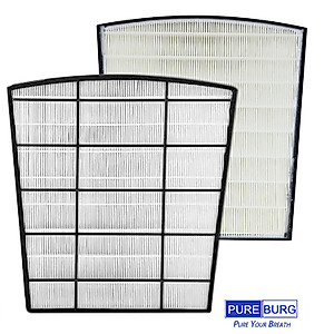 PUREBURG HP800 True HEPA Replacement Filter Set Compatible with Hunter HP800 Air Purifier, Replace Part H-HF800-VP H-PF800,H13 Activated Carbon Pre-Filter