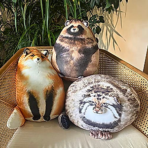 Raccoon Plush Pillow, Cute Raccoon Stuffed Animals Plush Toy,Soft Raccoon Plushie Hugging Pillow for Sleeping,Kawaii Plush Throw Pillow Doll Big Plush Toys Birthday Gifts for Kids Girls Boys(13inch)
