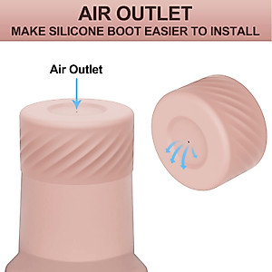 Affute Protective Silicone Boot for Stanley Quencher H2.0 40 oz & IceFlow Flip 20 oz 30 oz and hydroflask 12-24 oz, Anti-Slip Bottle Bottom Sleeve Cover (Pink Dusk)