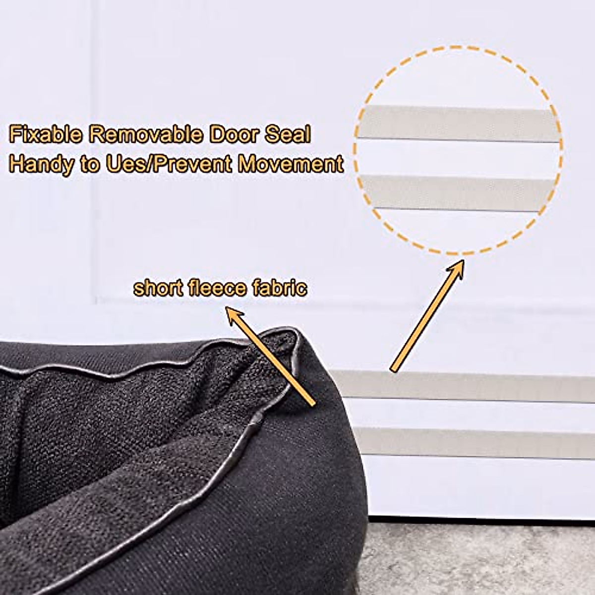 36 Inch Under Door Draft Stopper - Weighted Door Draft Blocker Bottom Door Noise & Air Reducer