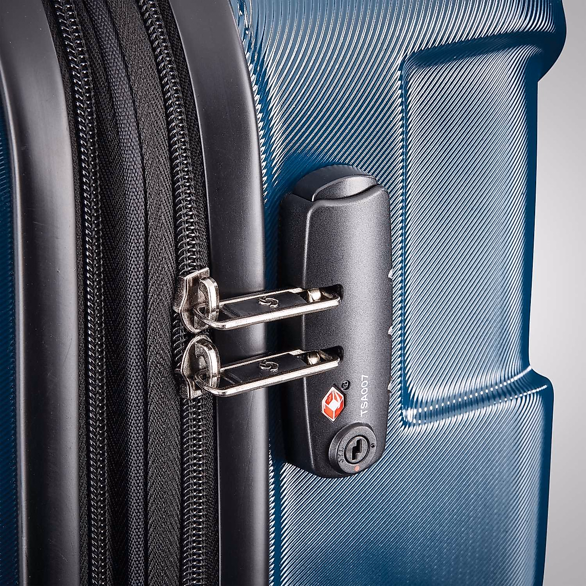 Samsonite Centric Hardside Expandable Luggage with Spinner Wheels, Teal, Checked-Medium 24-Inch