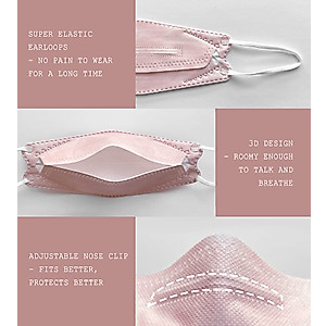 Borje KN95 Face Masks, 100 Pcs Disposable Face Masks, Filter Protection Against PM2.5 from Fire Smoke & Dust