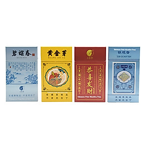 Wild Tea Herbal Cigarettes, Tobacco and Nicotine Free, 4 Packs, 80 Smokes