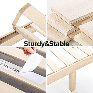 ZINUS Robin Wood Platform Bed Frame with Headboard / Wood Slat Support / No Box Spring Needed / Easy Assembly, King