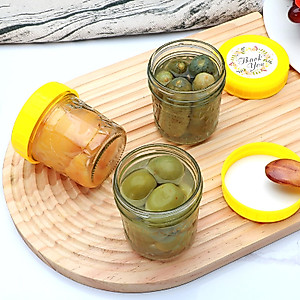 COMUDOT Mason Jars 6 OZ,16 PACK Glass Canning jars With Lids,Small Mason Jars For Jelly,Jam,Honey,Wedding Favors,Shower Favors