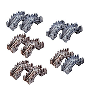 YARNOW 10pcs Zen Staute Exotic Plank Figurines Environments Decors Mini Shape Bridge Scene Landscaping (Random Color)