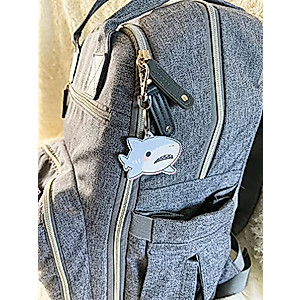 The Acrylic Place Baby Shark Keychain - Charm for Purse Diaper Bag Tote Bag Kids Backpack Keychain (Backpack Size)