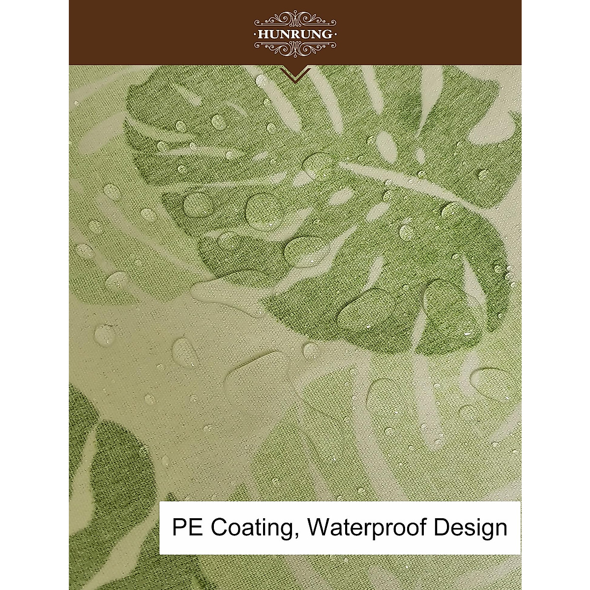 HUNRUNG Laundry Hamper,Large Canvas Fabric Lightweight Storage Basket Toy Organizer Dirty Clothes Collapsible Waterproof for College Dorms, Children Bedroom,Bathroom (Round Leaf)