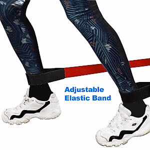 Hiverst 4 Legged Race Band, Outdoor Party Group Game for Kid Adult, Cooperative Team Race for Birthday Party, Relay Race, Field Day, Team-Building, Backyard Activity Game with Carrying Pouch(2 pack