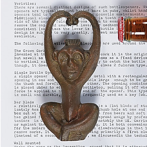 AREOhome HomArt Monkey Bottle Opener, 5.75-inch Height, Cast Iron, Rust (21112-1)