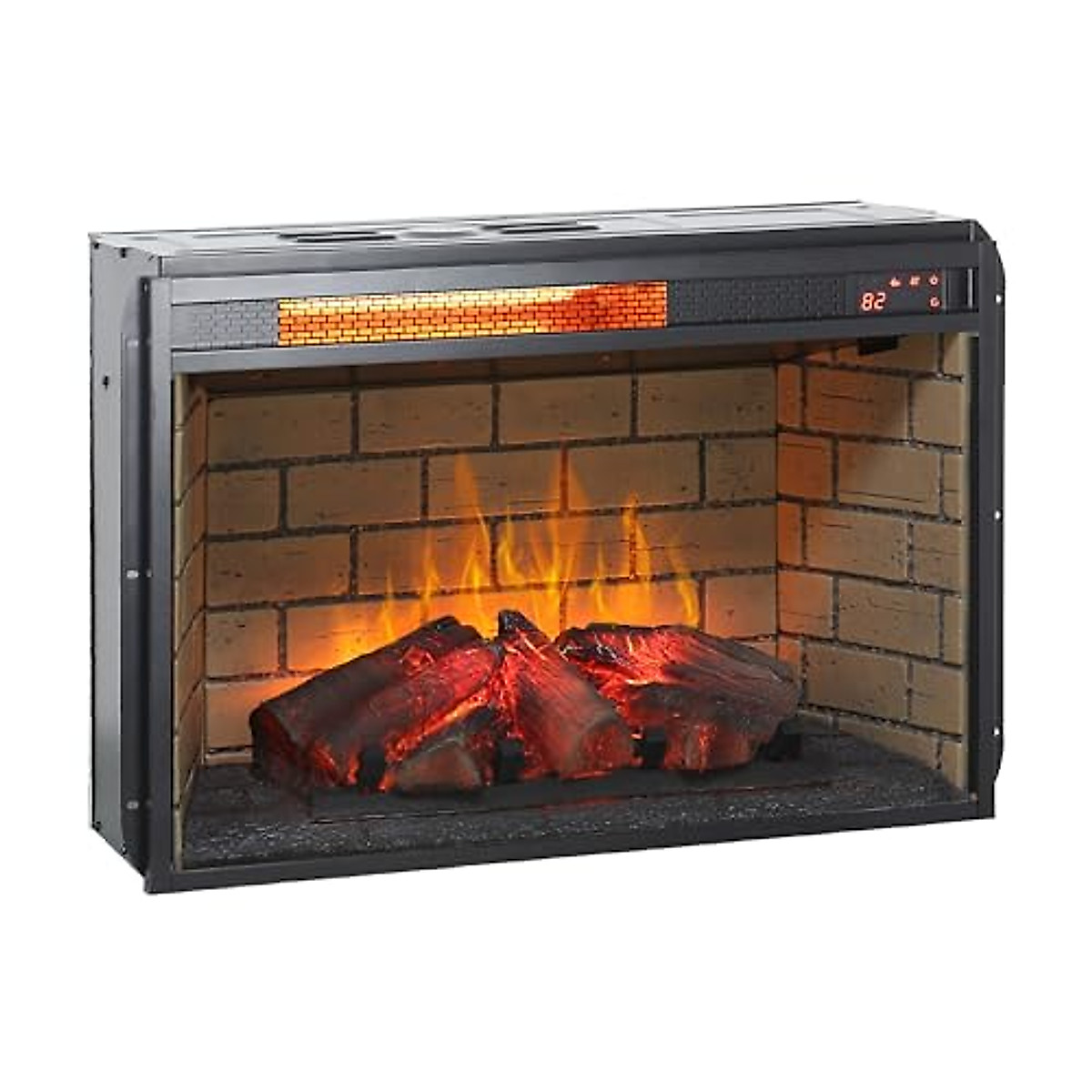 Electric Fireplace 26 inch,Freestanding Portable Room Heater with Remote Control,Adjustable Flame Colors,Timer&Overheating Protection,1500W