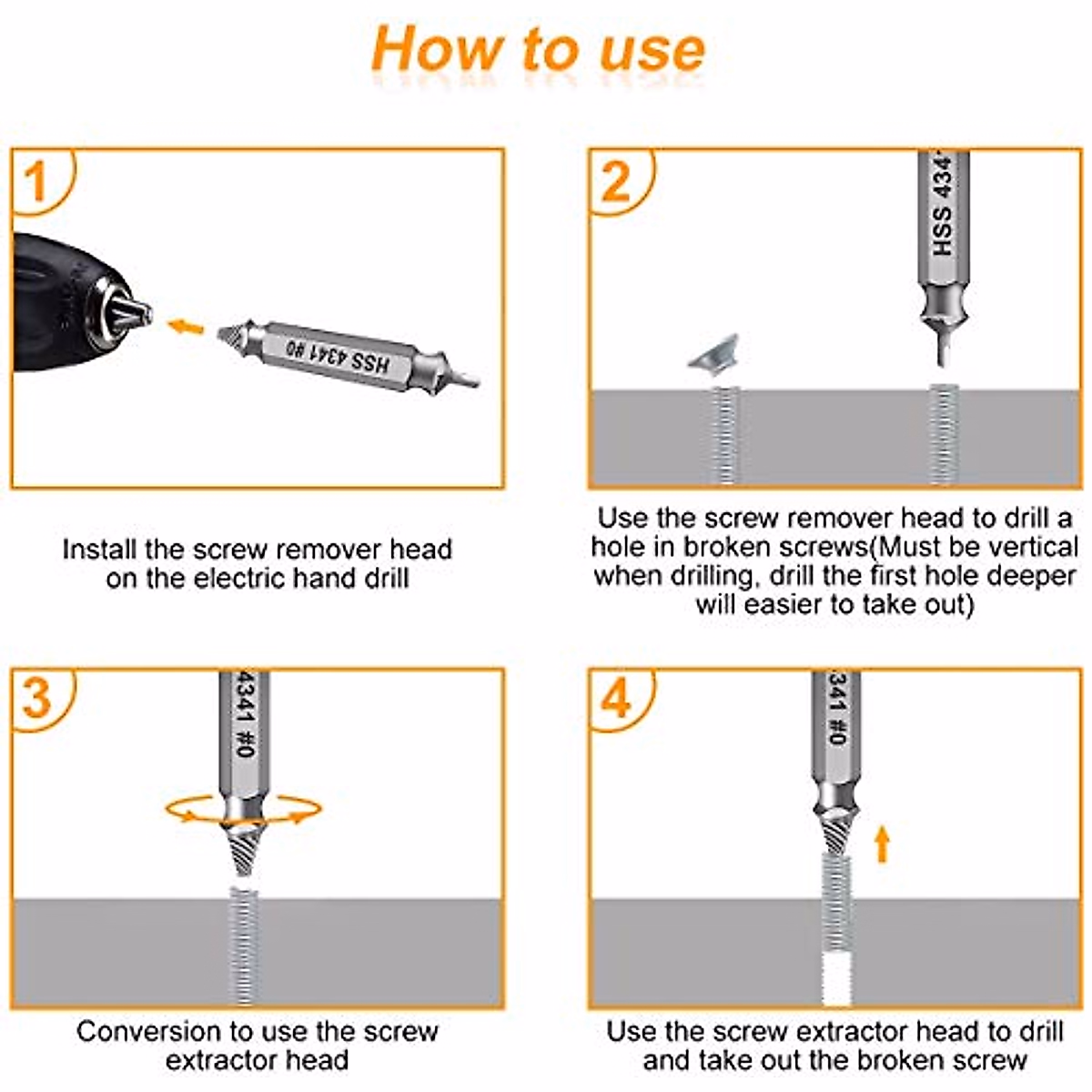 Gifts for Men and Women - Damaged Screw Extractor Kit Stripped Screw Extractor Set DIY Hand Tools Gadgets Gifts for Men Broken Bolt Extractor Screw Remover Sets