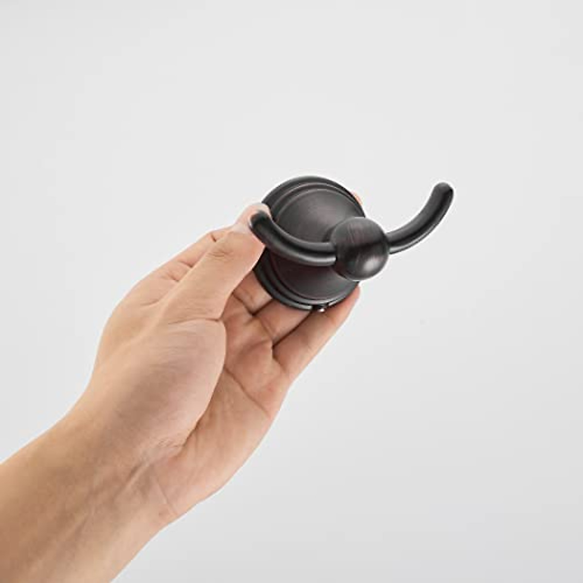 WOLIBEER Bronze Towel Hooks,Bathroom Coat Hook Oil Rubbed Bronze,Farmhouse Robe Wall Hook Double Hanger Wall Mounted 2 Pack Bath Accessories