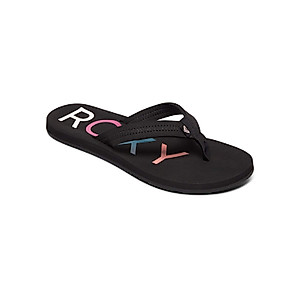 Roxy Women's Vista Sandal Flip-Flop, Black, 8