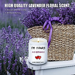 Lavender Candle- Funny Gifts for Women Her, Romantic Birthday Gifts for Women Best Friends,Anniversary Birthday Mother's Day Christmas Gifts for Her,Him,Mom,BFF,Best Friends,Girlfriend,Couple, Sister