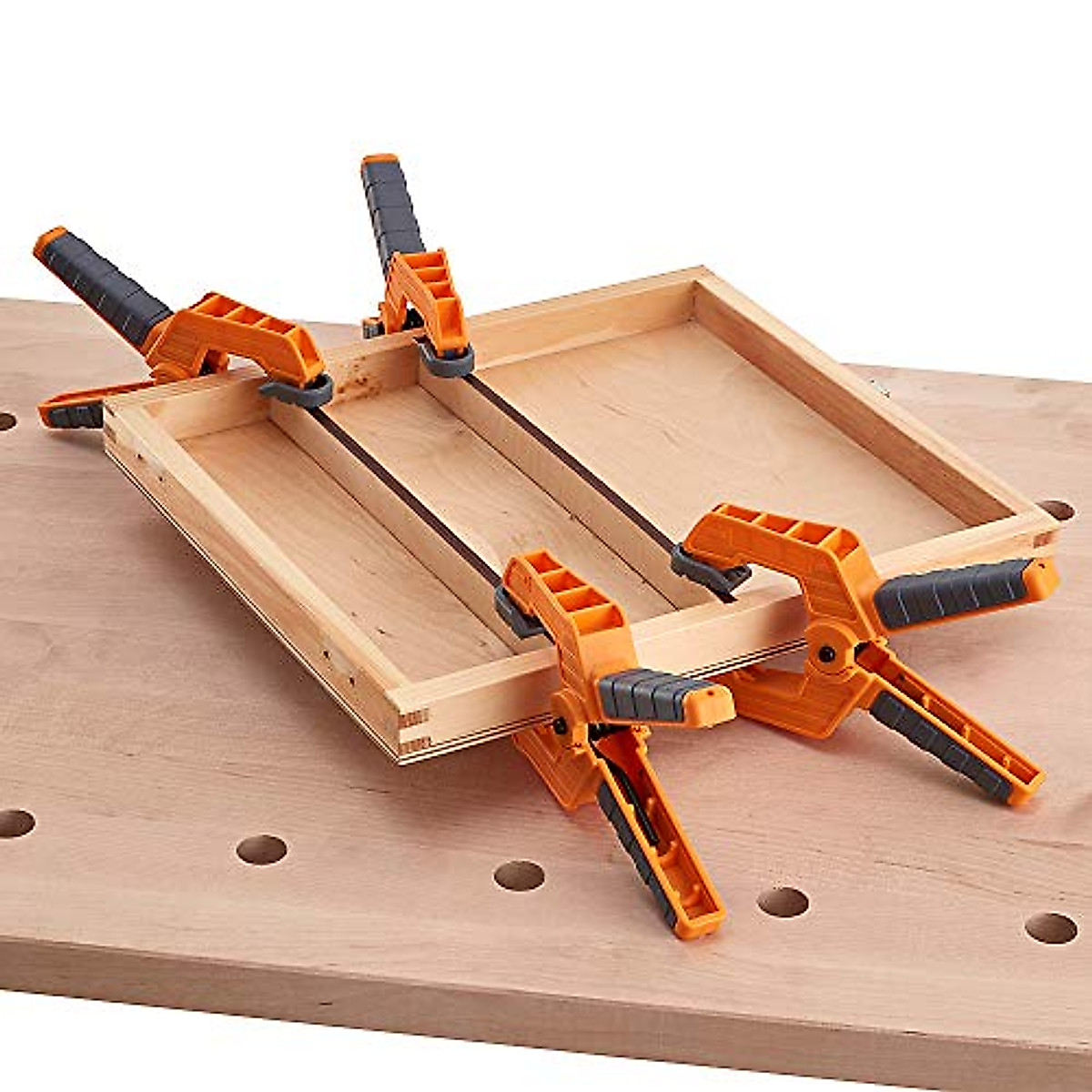 Bora 4-inch Professional Spring Clamps Pair, 35-Pounds of Clamping Pressure, Includes 2 Spring Clamps, 570604