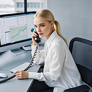 Uvital Telephone Cord Detangler(10 Pack), Anti-Tangle Telephone Handset Cable 360 Degree Rotating Landline Swivel Cord Untangler Black