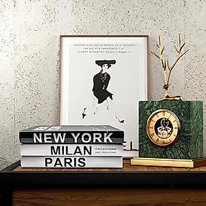 Decorative Books for Home Decor - 3 Piece Modern Hardcover Decorative Book Set, Fashion Design Book Stack, Display Books for Coffee Tables and Shelves