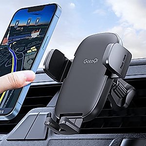 Car Phone Holder Mount, Sturdy Cell Phone Car Mount with Metal Hook Clip, Air Vent Car Mount for iPhone 14 13 12 11 8 Plus Pro Max Mini XS XR X Pixel 7 6 5 4 Samsung S23 S22 S21 S10 Ultra Smart Phones