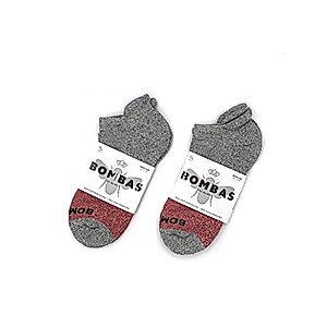 2 Pack Bombas Women's Originals Ankle Socks - Grey and Hot Pink / Medium