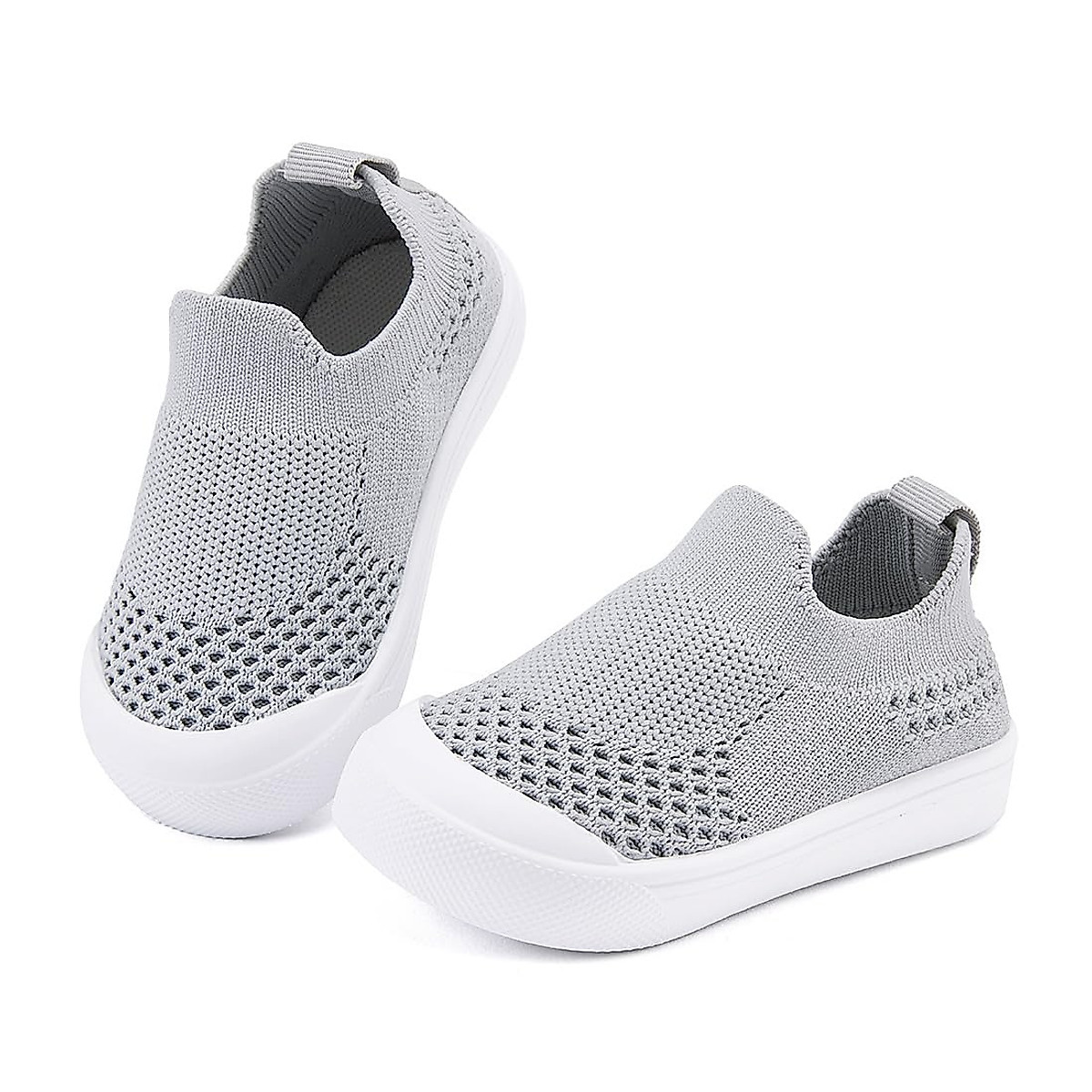 Baby Walking Shoes First Boy Girl Walker Infant Sock Tennis Mesh Sneakers Breathable 6 9 12 18 24 Months Grey Size 12-18 Months Infant