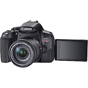 Canon Intl. Canon EOS Rebel T8i DSLR Camera w/Canon EF-S 18-55mm F/4-5.6 is STM Zoom Lens + Case + 64GB Memory (22pc Bundle) (Renewed)
