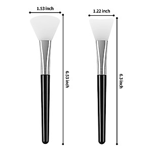 tifanso 4PCS Silicone Face Mask Brush, Face Mask Applicator, Flexible Mask Brush Applicator, Silicone Brush for Face, Face Mask Brush Applicator for Mud, Clay, DIY Mask, Body Lotion, BB Cream (Black)