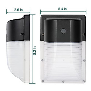 kadision LED Mini Wall Pack 13W, 5000K 1430lm (100W Incandescent Equiv.), Dusk to Dawn Outdoor Lighting Fixture, IP65 Waterproof ETL Listed, 2-Pack