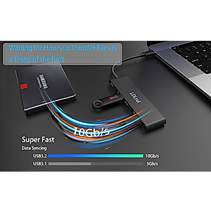 Pink USB C 3.2 Hub [Data Transfer Only],USB C to USB C Hub 10Gbps Data Transfer,4-Port USB C Exrender for MacBook Air/Pro,Mac Mini,iMac,Dell XPS,iPhone 15 Pro/Pro Max