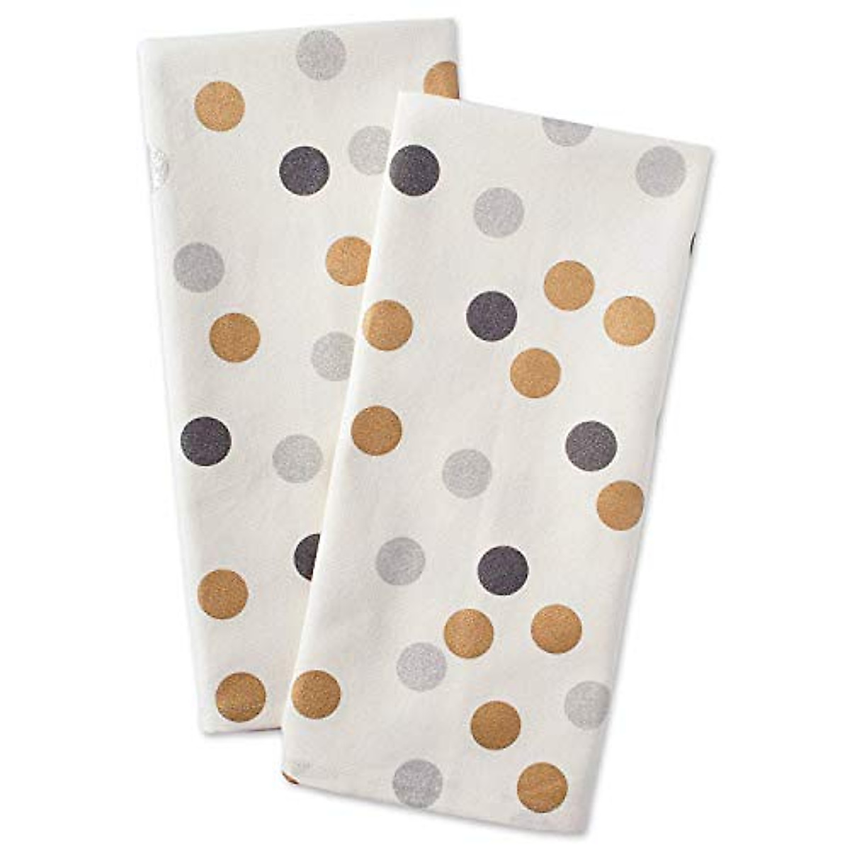 DII Christmas Dish Towels Decorative Metallic Holiday Kitchen Towel Set, 18x28, Confetti, 2 Count