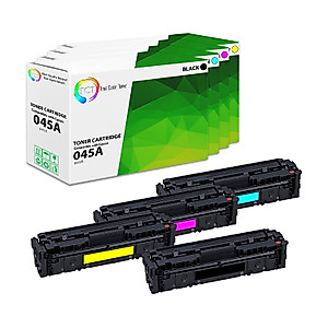 TCT 045A Toner Cartridge 4 Pack - Premium Compatible Replacement for Canon 045 Works with Canon Color ImageClass MF634CDW MF632CDW LBP612CDW Printers (Black Cyan Magenta Yellow)