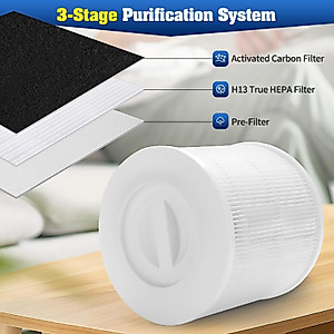 Gazeer True HEPA Replacement Filter 14 Compatible with PuroAir 240 Air Purifier,3-in-1 True HEPA Filter Replacement,2-Pack