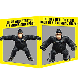Nasidear Stretch Gorilla Figure,Stretch Gorilla for Twisting Pulling Bending,Stretchy Gorilla Action Figure for Kids Child Boys Girls