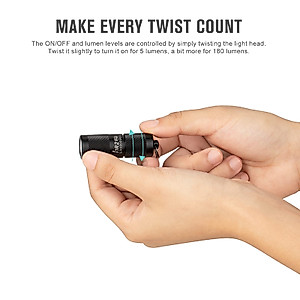 OLIGHT I1R 2 Pro Eos 180 Lumens EDC Rechargeable Keychain Flashlight, Powered by Built-in Rechargeable Battery with Type-C USB Cable, Slim Mini Handheld Light for Everyday Carry