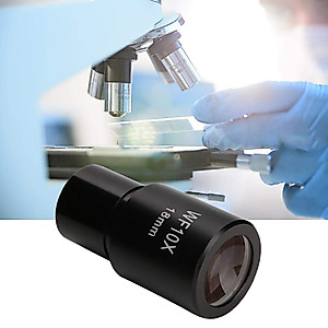 Eyepiece, WF10X/18mm Lenses Biological Microscope Wide-Angle Eyepiece Optical Lenses with Scale for Biological Microscopes