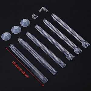 Plastic Aquarium Air Curtain, Transparent Fish Tank Air Vent Bubble Release Airstone Bar Diffuser Fish Tank Bubble Stone Accessories with 3 Suction Cups