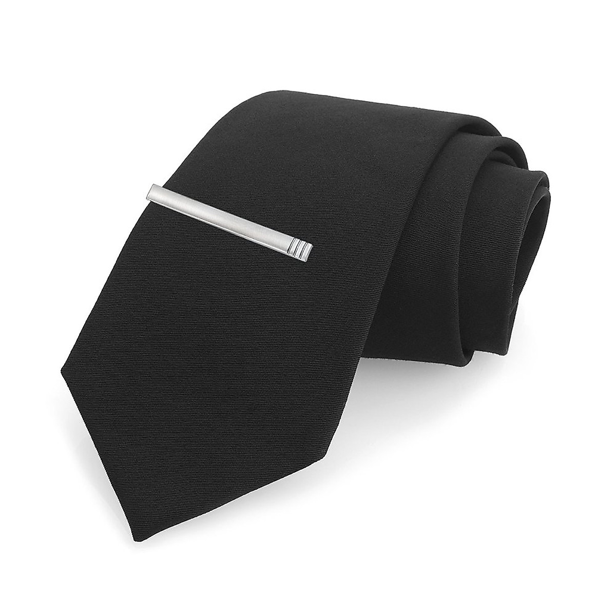 Fashion Tie Clip for Men - 4 Pieces of Silver Tone Tie Bar Set by AnotherKiss