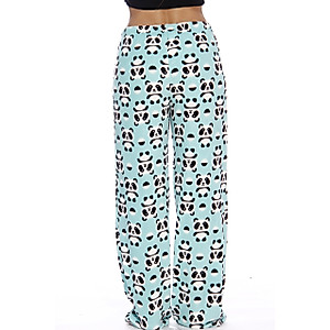 Just Love Women's Plush Pajama Pants, X-Large, Panda Jam
