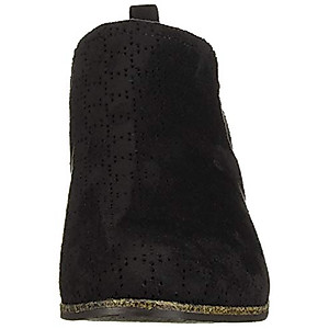 Dr. Scholl's Shoes Women's Rate Ankle Boot, Black Perforated Microfiber Suede, 10 US