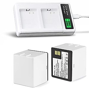2pcs A-1B Batteries Only Fit for Arlo Pro Arlo Pro 2 Camera VMA4400 VMC4030 VMC4030P VMA4200, Digital LED Screen Charging Station for Arlo Pro2/Arlo Pro/Arlo Go/Arlo Security Light Batteries