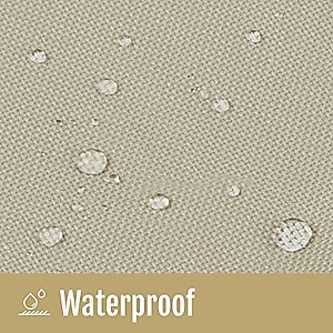 NXIEBFEK Porch Patio Swing Seat Cover, Bench Swing Replacement Covers, 600D Thicken Oxford Waterproof Fabric Swings Seat Cover for Outdoor Garden Swings Chair 54.3x19.7x19.7inch(Beige-M)