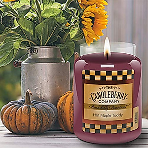 Candleberry Candles | Strong Fragrances for Home | Hand Poured in The USA | Highly Scented & Long Lasting | Large Jar 26 oz (Hot Maple Toddy)