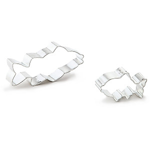 Bakerpan Stainless Steel Fish Cookie Cutter Shapes - Set of 2