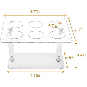 Ailelan Cone Holder, Clear Acrylic Ice Cream Cone Holder, Cone Display Stand, Sushi Hand Roll Stand Cone Holders for Parties, Weddings Birthday Parties, Buffets, Christmas (6 Holes)