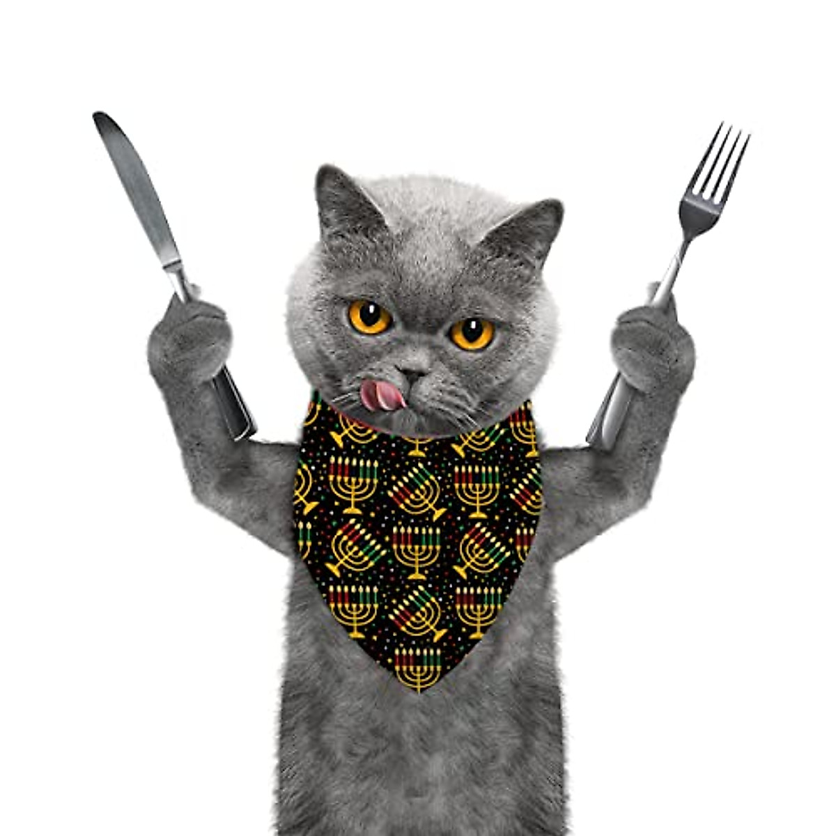 Kwanzaa Dog Bandana Kinara African American Harvest Holiday Decor Pet Puppy Collar Scarf Costume