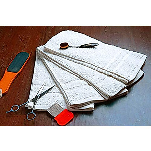 SOFTILE COLLECTION Salon Towel Pack of 24 (16 x 26 inches) 100% Ring Spun Cotton Ultra Soft & Highly Absorbent Salon Towel Hotel & Spa Quality Hand Towels for Gym Salon Spa & Home Care (White)